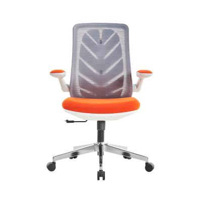 China Orange Boss Mesh Swivel Chair Executive Low Back Swivel Desk Chair for sale