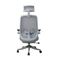 China Smooth Gas Spring Ergo Swivel Chair Grey High Back Mesh PA6 GF30 Armrest for sale