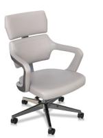 China Swivel Ergonomic Executive Chair PU Leather Adjustable Middle Back for sale