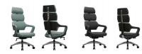 China PU Leather Lumbar Support Chair High Back Executive Office Computer Chair Fixed Armrest for sale