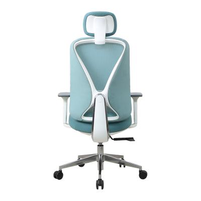 China Unigamer Blue Ergonomic Desk Chair Lumbar Support BIFMA Standard Nylon Castor for sale