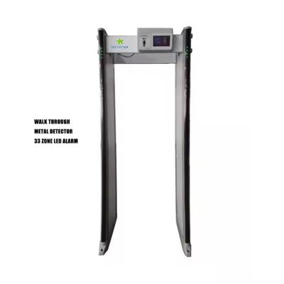 China IP68 33 Zone Led Alarm Walk Through Metal Detector Shockproof 48 Hours MBSU Battery Archway Metal Detector for sale
