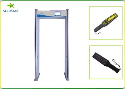 China Walk Through Security Metal Detectors White Color LCD Display For Hotels for sale