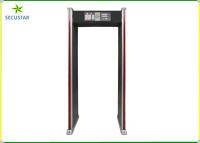 China 6 Detection Zones Walk Through Security Metal Detector Led Alarm In Hotel Gate for sale