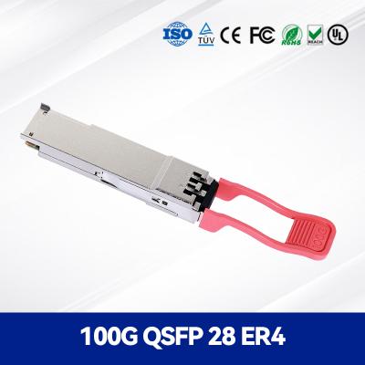 China Premium 100G QSFP28 ER4 40KM Fiber  Optical Transceiver Module for Data Centers for sale