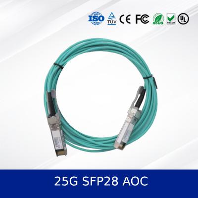 China 25G SFP28 AOC 3m Active Optical Cable 100m Reach, Low Power, Digital Diagnostics for sale