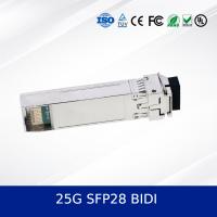 China 25G SFP28 BIDI 10KM  Dual CDR  Optical Transceiver Module  Industrial Temp, DDM Support for sale