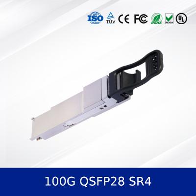 China Qsfp-100g-Sr4 100gbase-Sr4 Qsfp28 Optical Transceiver Module 850nm 100m Dom MPO-12 Mmf Fiber Optic Transceivers for sale