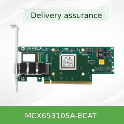 China 100GbE VPI Mellanox Network Card MCX653105A-ECAT Single Port QSFP56 100GbE for sale