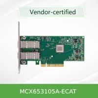 China MCX653105A-ECAT ConnectX-6 VPI Adapter Card 100Gb/S HDR100 EDR IB 100GbE Single Port QSFP56 for sale