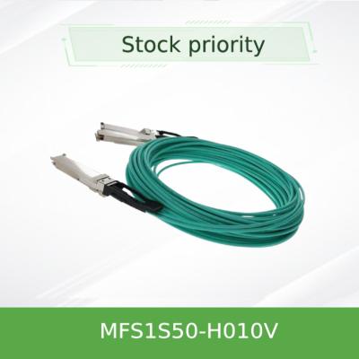 China MFS1S50-H010V 200GbE To 2x100GbE Active Fiber Optic Cable InfiniBand Cables Mellanox AOC cable for sale