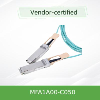 China QSFP LSZH Mellanox AOC Active Optical Cable MFA1A00-C050 100GbE 50m new and original for sale