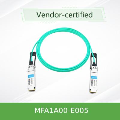 China MFA1A00-E005 Active Optical Cable InfiniBand EDR Up To 100Gb/S QSFP LSZH 5m Mellanox AOC cable for sale