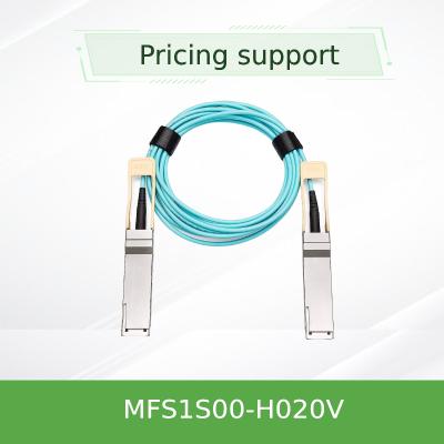 China MFS1S00-H020V(980-9I45T-00H020) Mellanox Aoc Cable Ethernet 200GbE QSFP56 Active Optical Cable infiniband cables for sale
