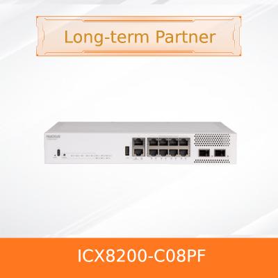 China RUCKUS ICX 8200-C08PF Compact 8-Port Gigabit PoE+ Stackable Switch for sale