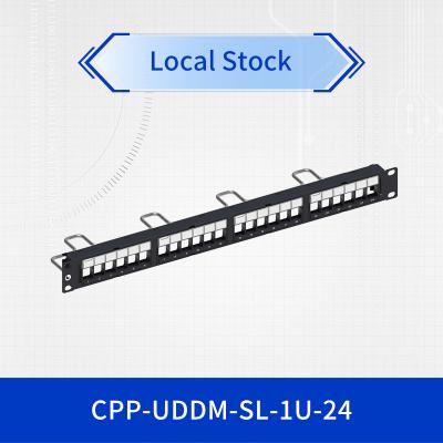 China CommScope 24-Port 1U Rack-Mount Unshielded Patch Panel with UL 94 V-0 Compliance for sale