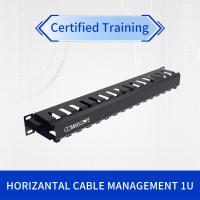 China 1U Horizontal Cable Management Assembly with Carbon Steel Construction for Professional Network Racks for sale