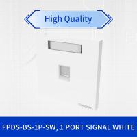 China British Standard Single Port Faceplate with UL 94 V-0 Flame Retardant Signal White Finish and Sliding Dust Cover for sale