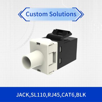 China SL-Series Modular Jack, RJ45, Cat6 Unshielded, Black 24 ea/pkg for sale