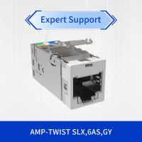 China SL Series Modular Jack RJ45 Connector with 10GbE Support IEEE 802.3bt PoE++ and Full 360-degree Shielded for sale