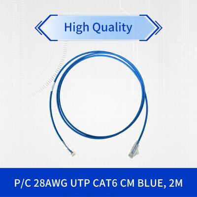 China RJ45 Cord, Cat 6 Superfine, U/UTP, 28 AWG, CM skin 2M for sale