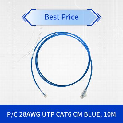 China 10M UTP CAT6 CM Patch Cord with 250MHz Bandwidth for 10GBASE-T Applications for sale