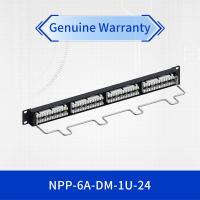 China NETCONNECT Category 6A 24 Port 1U Rack-Mountable Patch Panel for High-Density Network Installations for sale