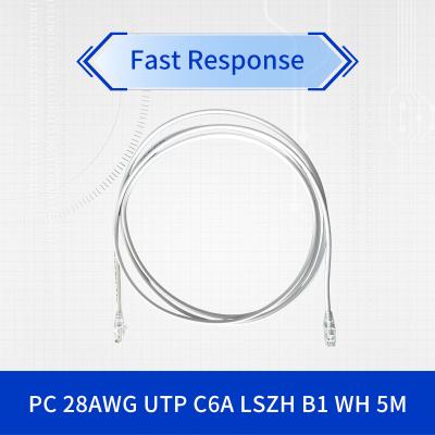China Cat 6A U/UTP Small Diameter RJ45 Cord, LSZH B1 5M for sale