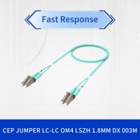 China CommScope OM4 Duplex LC Fiber Patch Cable - 50/125μm Multimode, LSZH, Aqua, 1.8mm for sale