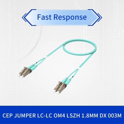 China CommScope OM4 Duplex LC Fiber Patch Cable - 50/125μm Multimode, LSZH, Aqua, 1.8mm for sale