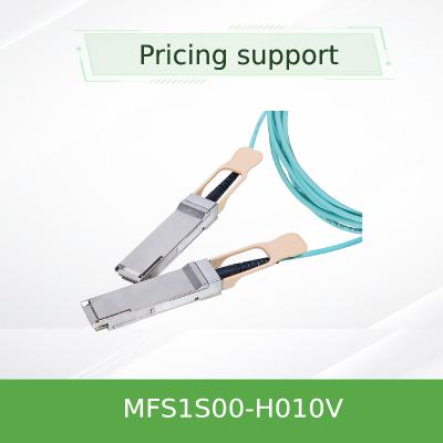China mellanox MFS1S00-H010V 10m 200Gb/s QSFP56 Active Optical Cable  Extended Reach for Data Center Networks for sale
