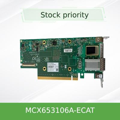 China NVIDIA MCX653106A-ECAT ConnectX-6 100Gb/s Dual-Port InfiniBand & Ethernet Smart Network Interface Card for sale