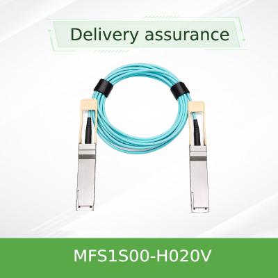 China NVIDIA MFS1S00-H020V 20m QSFP56 200Gb/s Active Optical Cable | Long-Reach AOC for InfiniBand HDR & 200GbE Networks for sale