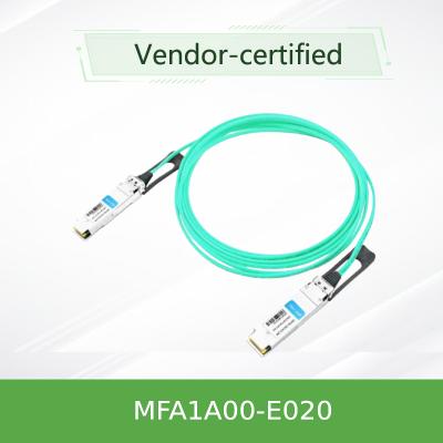 China Mellanox MFA1A00-E020 100Gb/s QSFP28 Active Optical Cable – 20m MMF AOC for InfiniBand EDR & 100GbE for sale