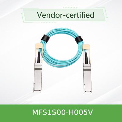 China NVIDIA Mellanox MFS1S00-H005V 200Gb/s QSFP56 Active Optical Cable – 5m MMF AOC for InfiniBand HDR & 200GbE for sale