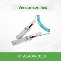 China NVIDIA MFA1A00-C050 100Gb/s QSFP28 Active Optical Cable 50m LSZH AOC for Ethernet for sale