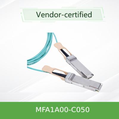 China NVIDIA MFA1A00-C050 100G QSFP28 MMF AOC 100GbE Active Optical Cable 50m for sale