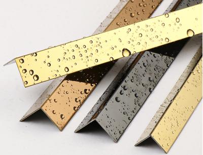 China SUS201 Stainless Steel Corner Guards Mirror Silver Austenitic Corrosionproof for sale