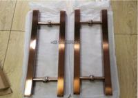 China Brushed Stainless Steel Front Door Handles SUS201 27.5in With Square Tubes for sale
