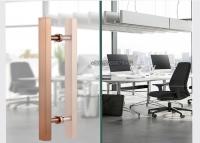 China Brushed Stainless Steel Front Door Handles SUS201 27.5in With Square Tubes for sale