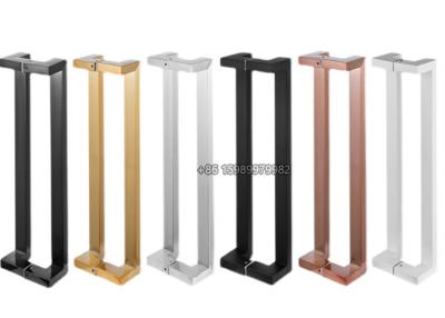 China Commercial Stainless Steel Door Pull Handles 1800mm Length Brushed Effect for sale