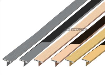 China Mirror Silver Stainless Steel T Profile T10 , 8ft Standard Steel Profiles for sale