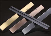 China Brushed SS 304 Stainless Steel T Profile Tile Trim T15 Durable With Bent Edge for sale