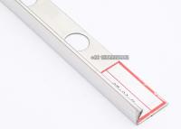 China Brushed Steel Tile Trim 8mm , L Shaped Stainless Steel Outside Corner Molding for sale