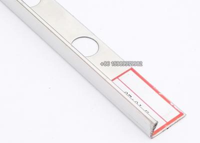 China Brushed Steel Tile Trim 8mm , L Shaped Stainless Steel Outside Corner Molding for sale