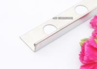 China Brushed Steel Tile Trim 8mm , L Shaped Stainless Steel Outside Corner Molding for sale