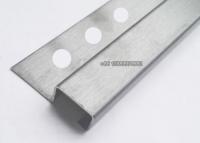 China 12mm Brushed Stainless Steel Tile Trim Counter Edge Trim Multiapplication for sale