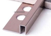 China Polished Gold Stainless Steel Square Edge Tile Trim Transition Strip SUS316 for sale
