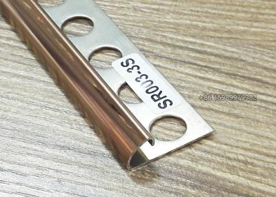 China Gold Mirror Stainless Steel Tile Trim 8mm Quarter Round Shaped Trim Moulding for sale