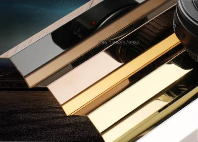 China L Shaped 12mm Stainless Steel Tile Trim , Stainless Steel Edging Strip For Tiles for sale